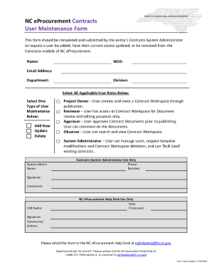Fillable Online eprocurement nc NC DPS: E-Procurement Maintenance ...