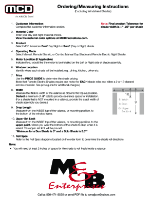 Fillable Online Ordering/Measuring Instructions - MCD Innovations Fax ...
