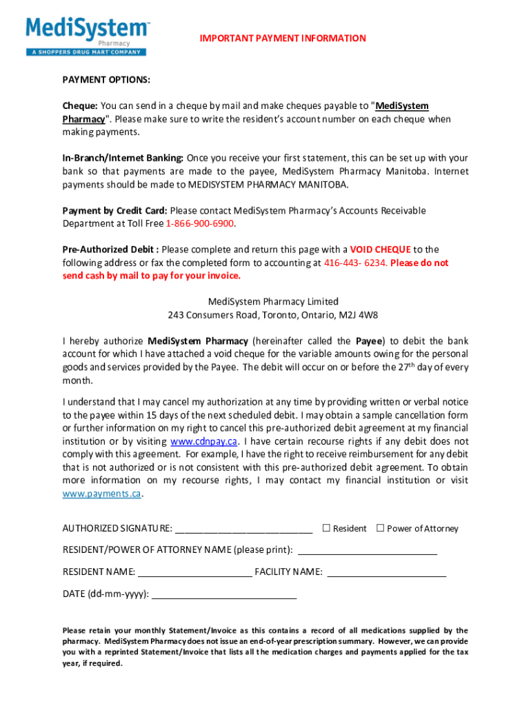 Fillable Online IMPORTANT PAYMENT INFORMATION PAYMENT OPTIONS ...