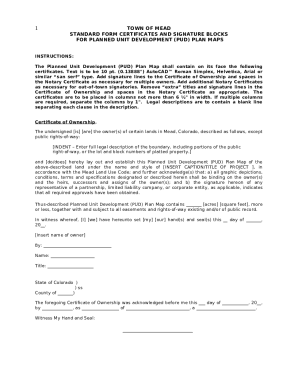 STANDARD CERTIFICATES AND SIGNATURE BLOCKS Doc Template | pdfFiller