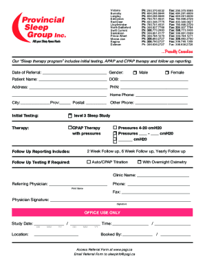 Fillable Online PSG Referral Form June 201804 Fax Email Print - pdfFiller