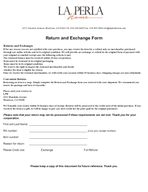 Fillable Online return-exchange-form Fax Email Print - pdfFiller
