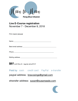 Fillable Online moon to moon reg form Fax Email Print - pdfFiller