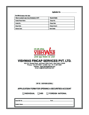 Fillable Online CDSL form (Sept 2014l) 1 Fax Email Print - pdfFiller