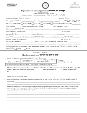 Fillable Online Registration and Idea Adoption form/ Fax Email Print ...
