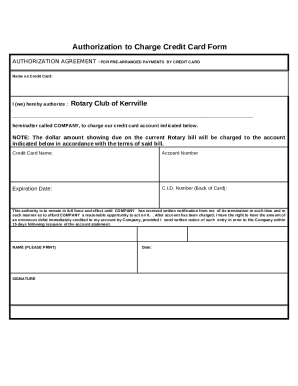 Authorization To Charge Credit Card Template - Ablebionics