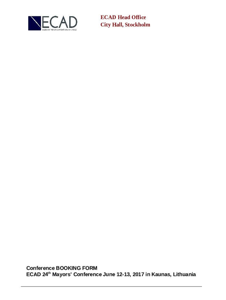 SAFE CITIES WITHOUT DRUGS - ECAD Doc Template | pdfFiller