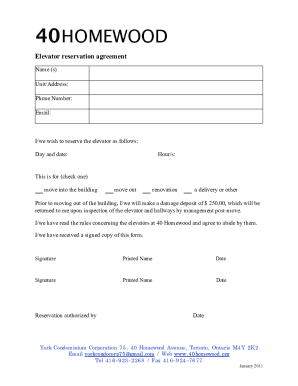 Fillable Online form elevator Fax Email Print - pdfFiller