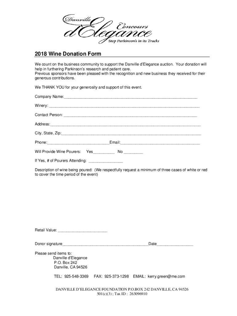 Fillable Online Total Wine & More - Donation Request Form Fax Email ...