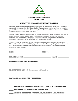 Fillable Online Want to Win Contests? Here Are Current Creative ...