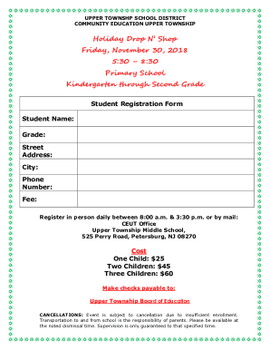 Fillable Online Drop and Shop Registration Form.docx Fax Email Print ...