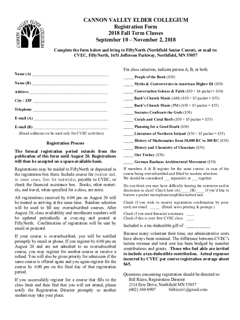 Fillable Online 18F Reg Form Fax Email Print - pdfFiller