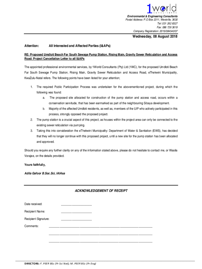 Fillable Online DRAFT BASIC ASSESSMENT REPORT (DBAR) Fax Email Print ...