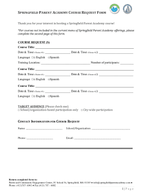 Fillable Online SPA Workshop Request Form - Lynch's Cleaning and ...