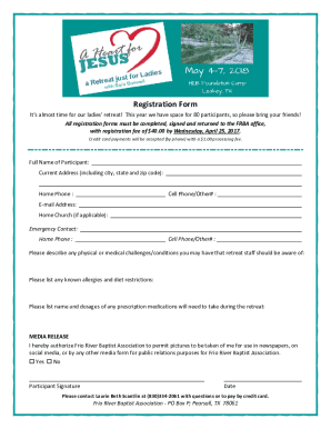 Fillable Online RETREAT REGISTRATION FORM ***Please PRINT - Our Lady of ...