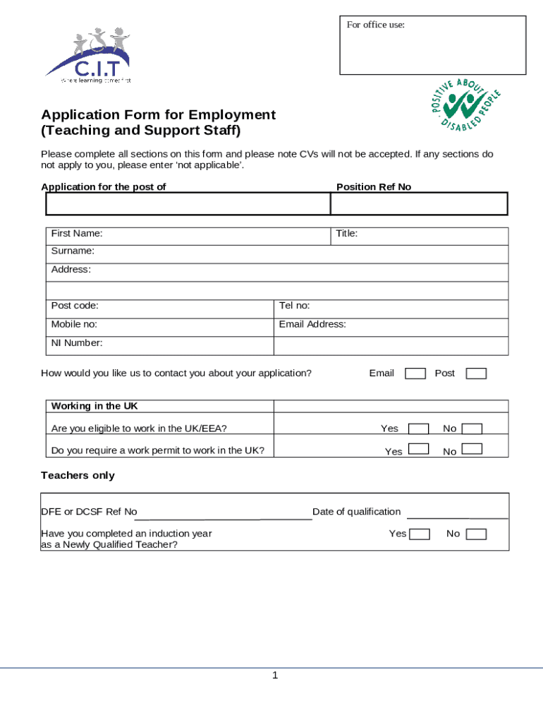Employment Application - HR Complete TemplateJot Doc Template | pdfFiller