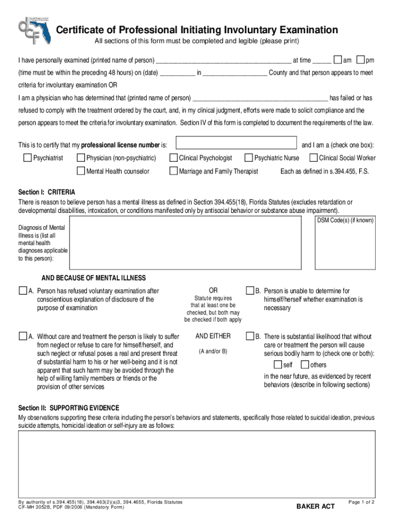 Fillable Online Ref-06646 Certificate of Professional Initiating ...