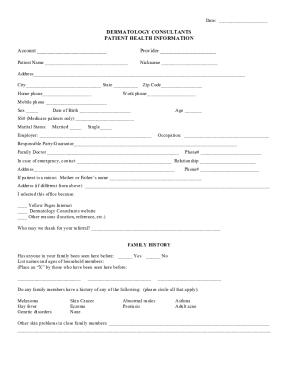 Fillable Online New Patient Printable Form - MD Claiborne Dermatology ...