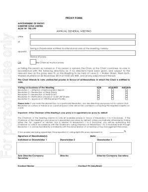 Fillable Online the Chair as my/our proxy Fax Email Print - pdfFiller