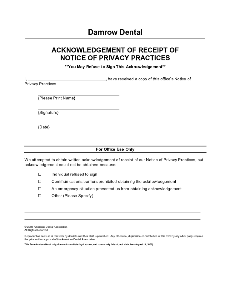 Fillable Online Acknowledgement-Form Fax Email Print - pdfFiller