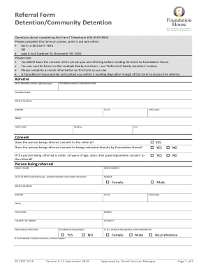 Fillable Online Form Asylum Seekers detention/community detention) Fax ...