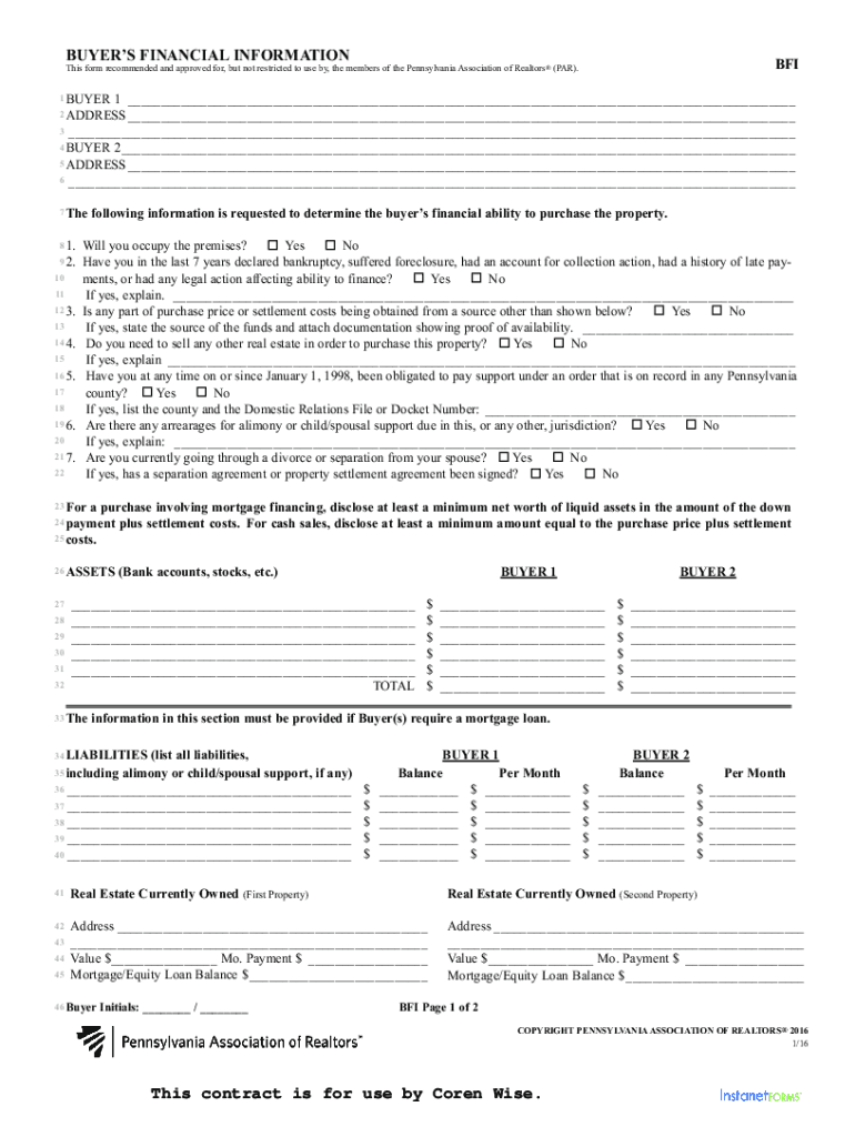 Buyers Guide Fillable Form - Printable Forms Free Online
