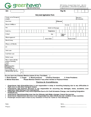Fillable Online Hajj Umrah Application form.cdr Fax Email Print - pdfFiller