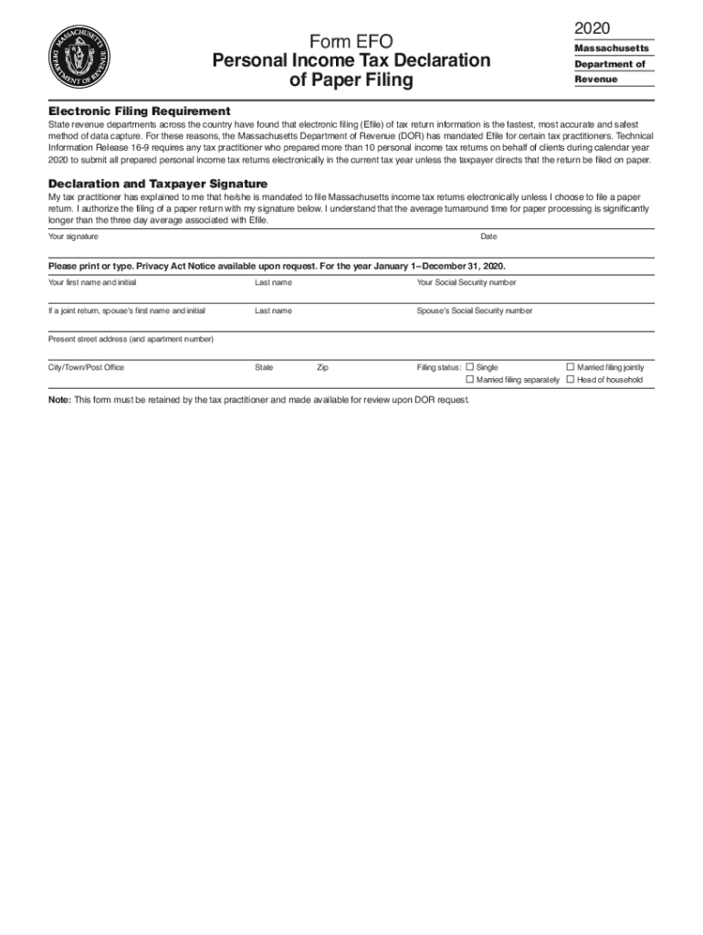 Fillable Online DOR E-File Forms, Publications and Worksheets Mass.gov ...