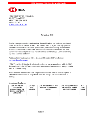 Fillable Online Form ADV Part 2A - HSBC Bank USA Fax Email Print ...