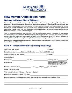 Fillable Online Fillable Online New-member information form ...