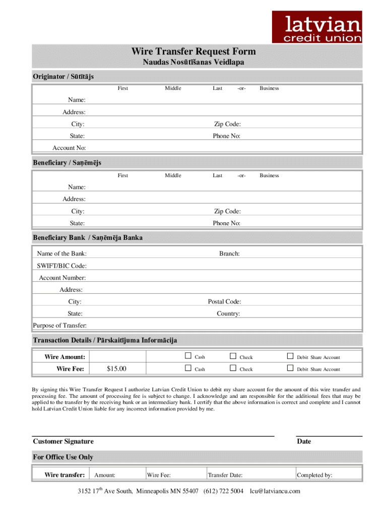 Fillable Online Download Wire Transfer Information Form Images Fax ...