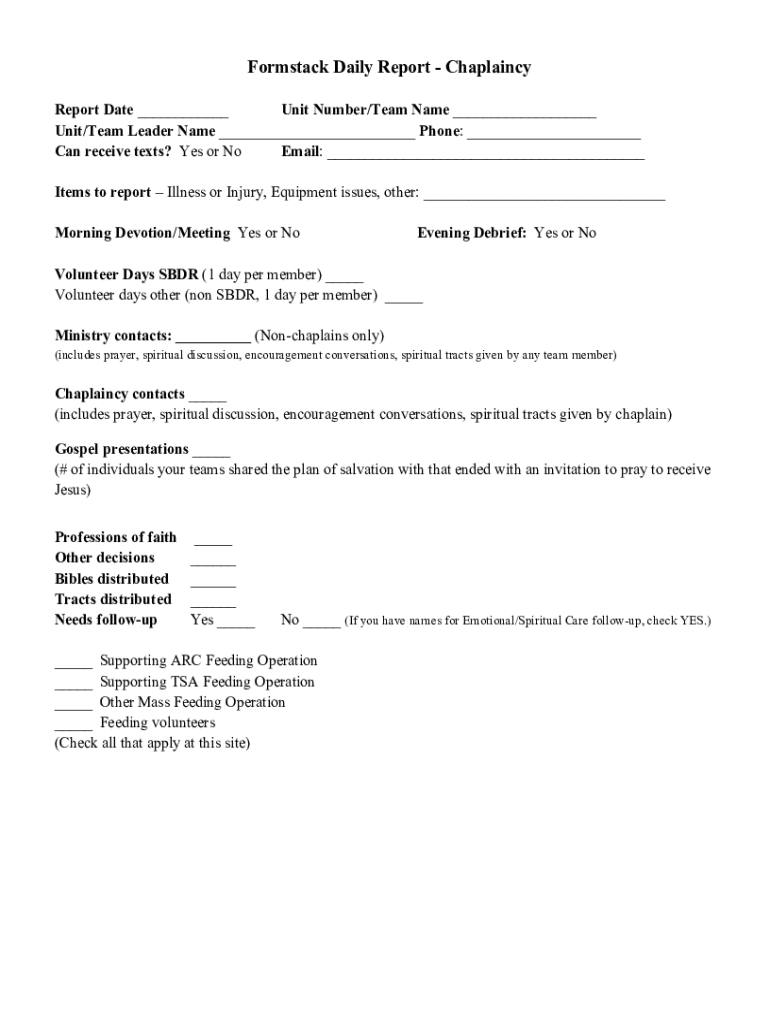 Fillable Online Formstack-Daily-Report-Chaplaincy.docx Fax Email Print ...