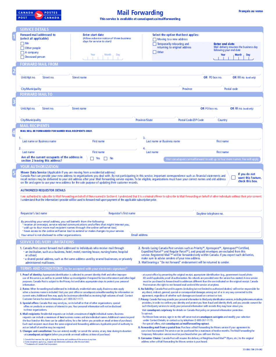 Canada Post Address Change Online Form Creator Canada Post Address Change Online Form Creator