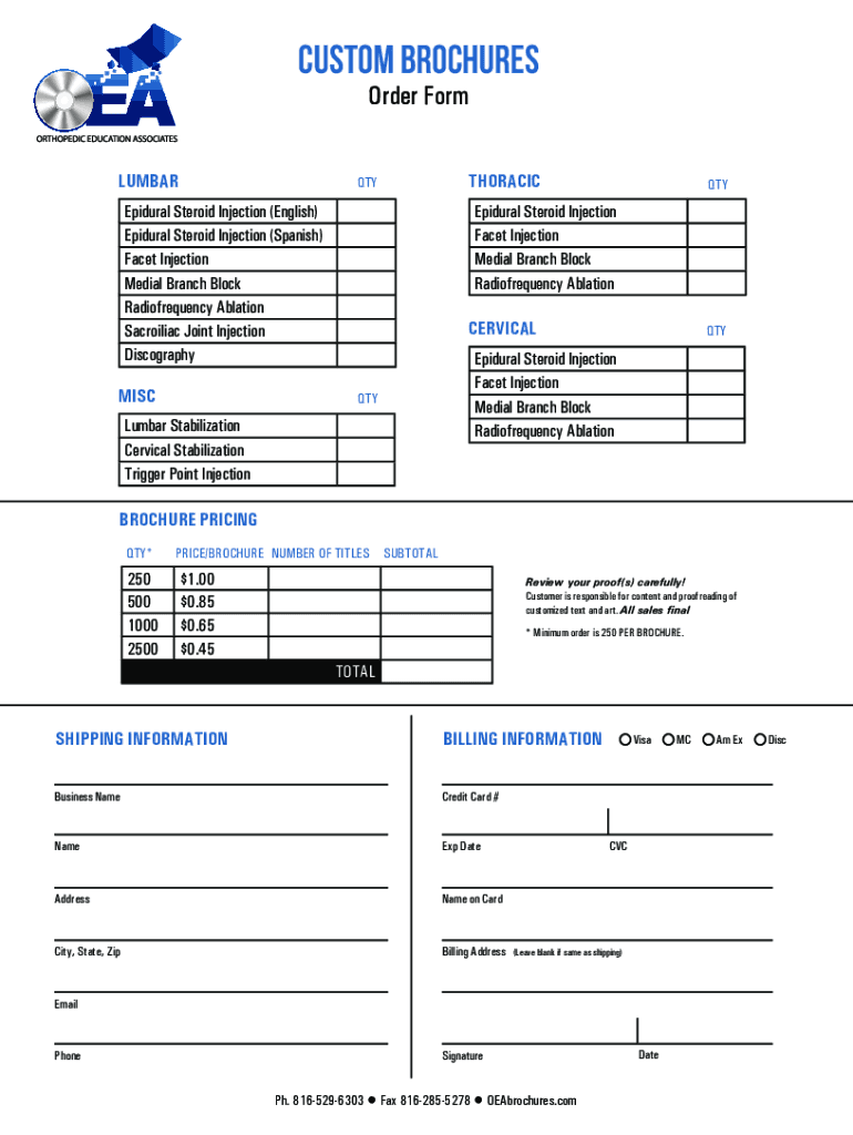 Fillable Online Custom Brochures form.indd Fax Email Print - pdfFiller