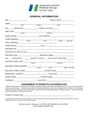 Fillable Online general-information-sheet-intergy.docx Fax Email Print ...