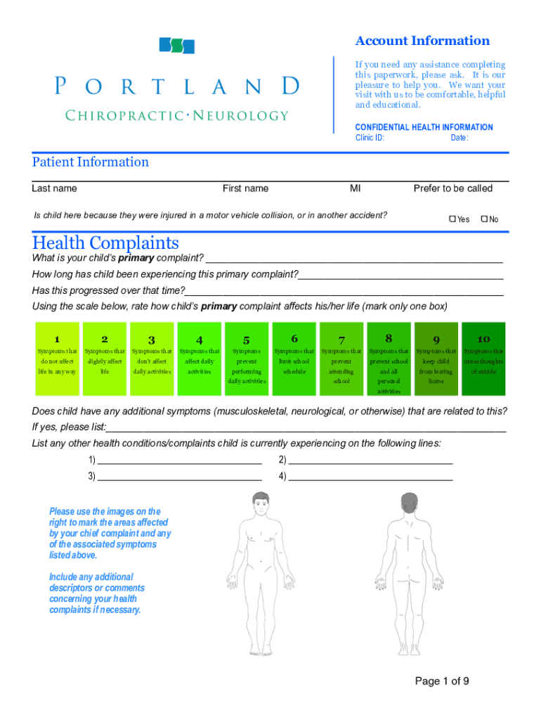 Fillable Online Fillable Online New Patient Form Chiro-Health, Inc Fax ...