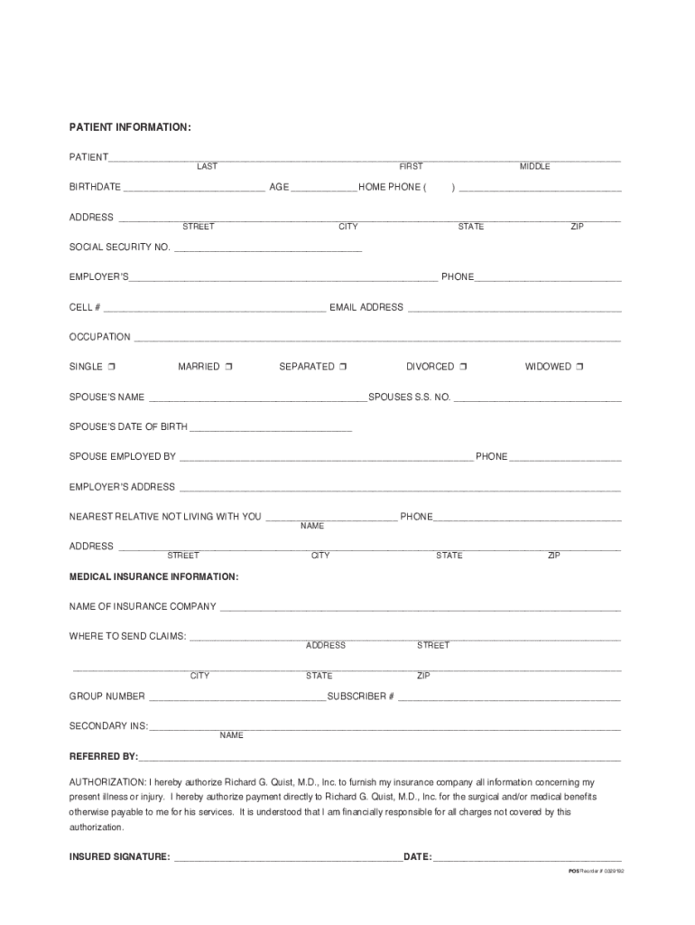 Fillable Online Advanced Urgent Care Intake Forms and Other Resources ...