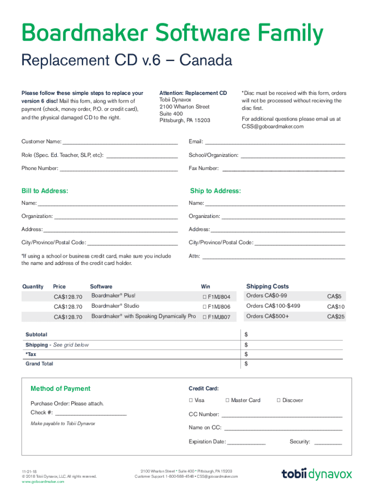 Fillable Online Fillable Online Boardmaker-Replacement-CD-Form-2016-US ... Fax Email Print ...