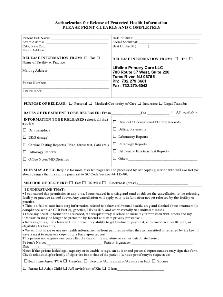 Fillable Online MDH Standard Consent Form 012615 - Minnesota Department ...