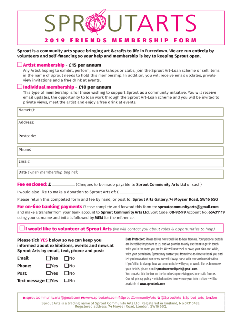 Fillable Online Donation and Sponsorship Application - Sprouts ...