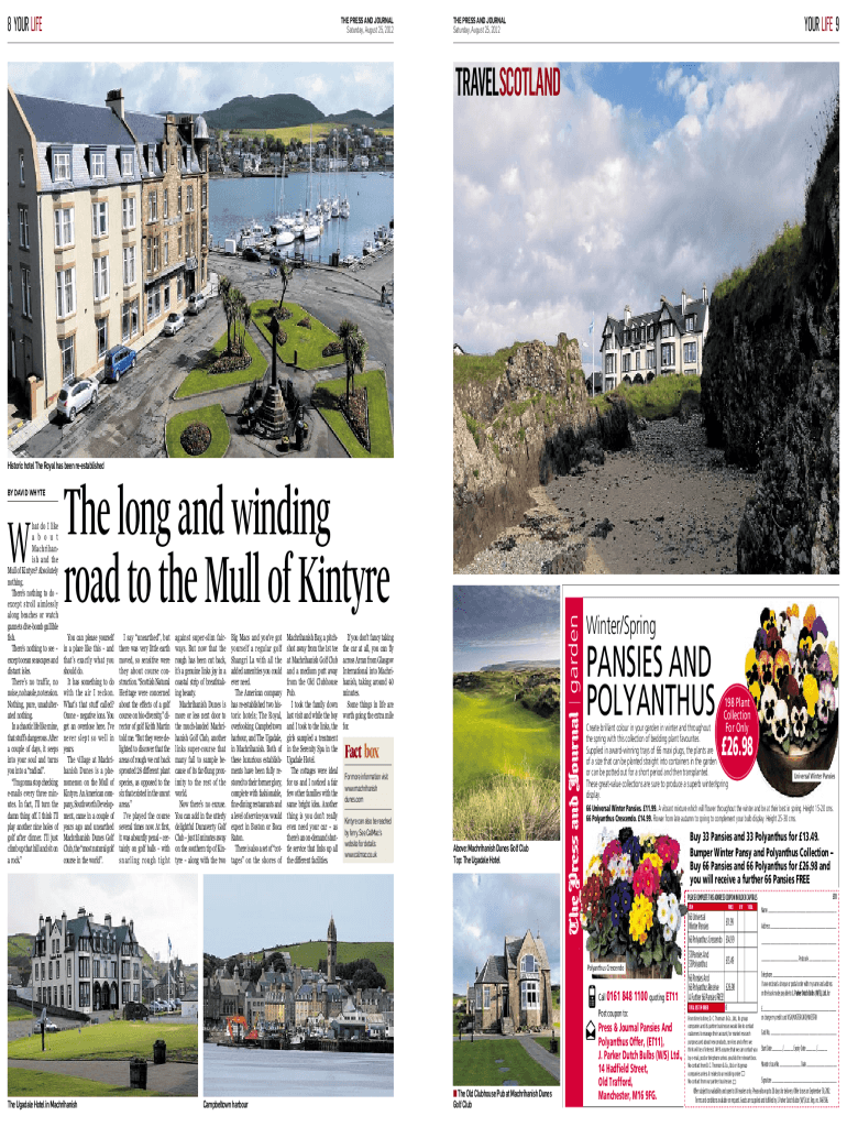 Fillable Online Press and Journal newspaper to no longer be broadsheet ...