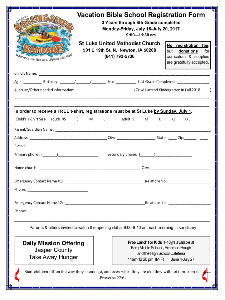 Fillable Online St. Luke's United Methodist Church, Highlands Ranch, CO Fax Email Print - pdfFiller