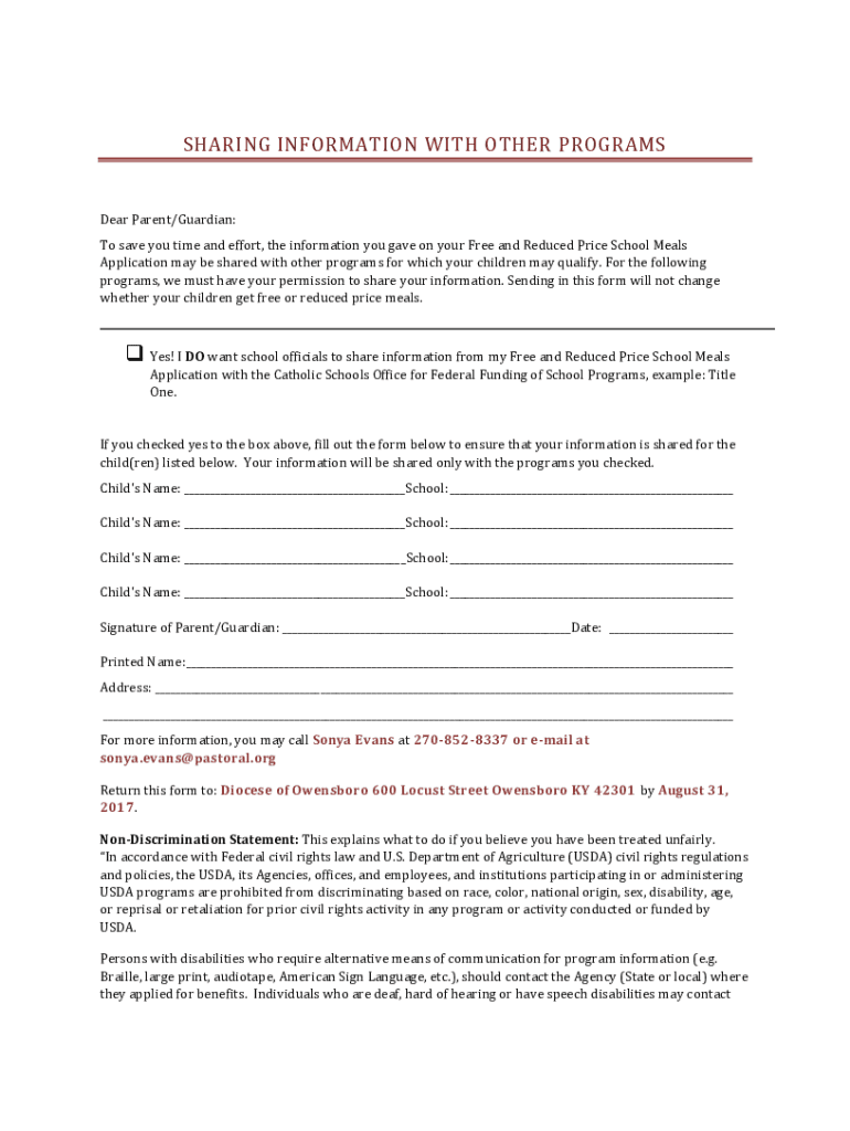 Fillable Online Fillable Online I DO want school officials to share ...