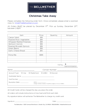 Fillable Online Christmas Order Form.docx Fax Email Print - pdfFiller