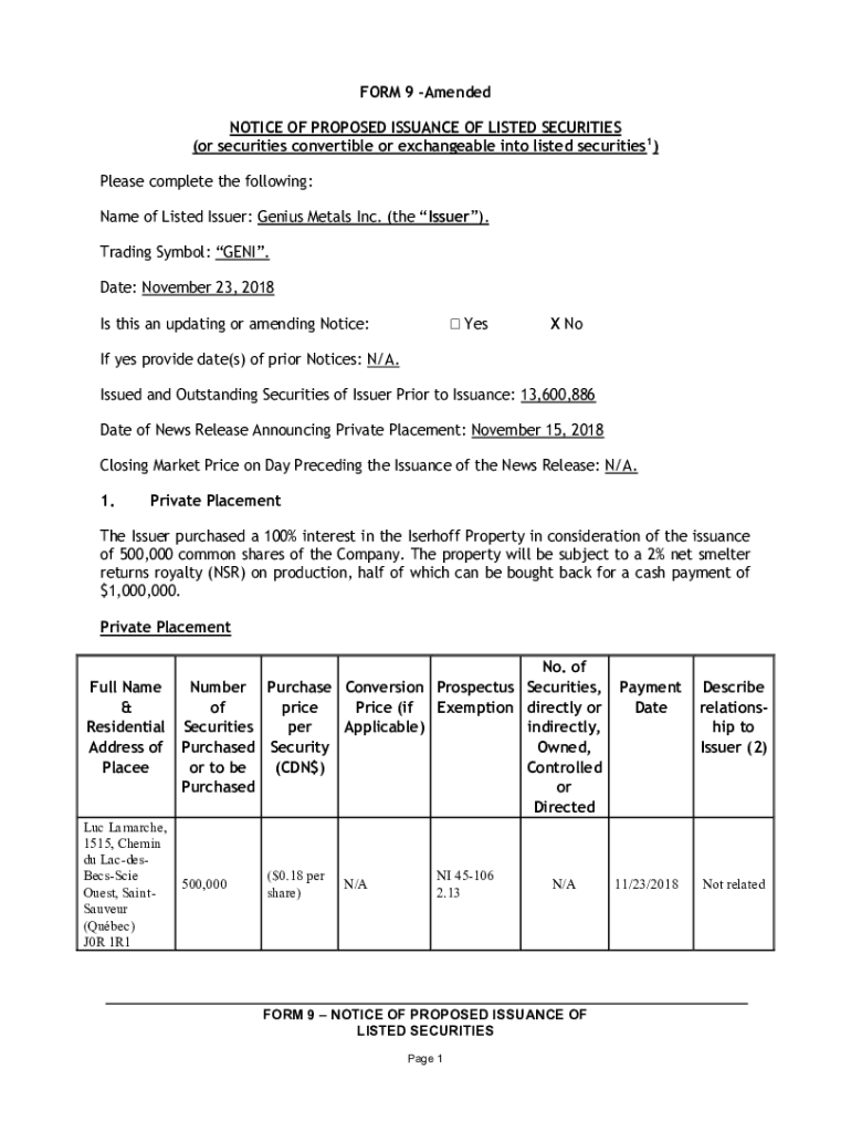 Fillable Online Get the NetCents - CSE Form 9 - Notice of Issuance of ...