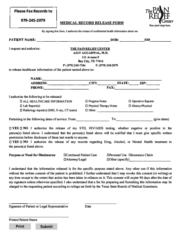 Fillable Online Medical Records - Prisma Health Fax Email Print - pdfFiller