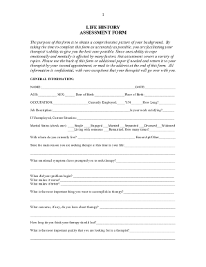Fillable Online LIFE HISTORY Form for website.doc Fax Email Print ...