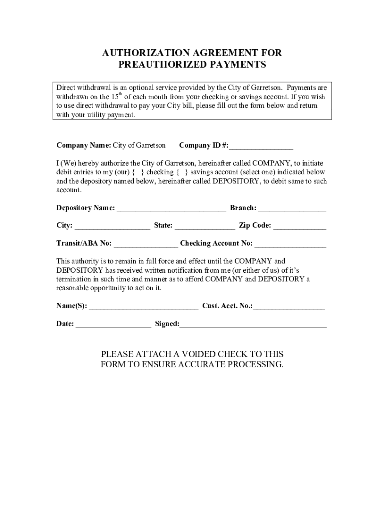 Fillable Online Direct withdrawal is an optional service provided by ...