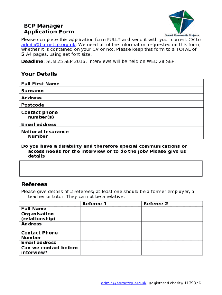 CV Application Template - Type Doc Template | pdfFiller