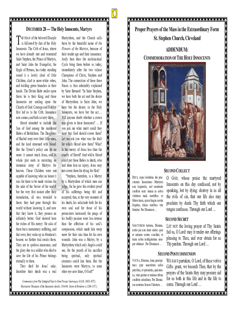 Fillable Online Proper Prayers of the Mass in the Extraordinary Form ...